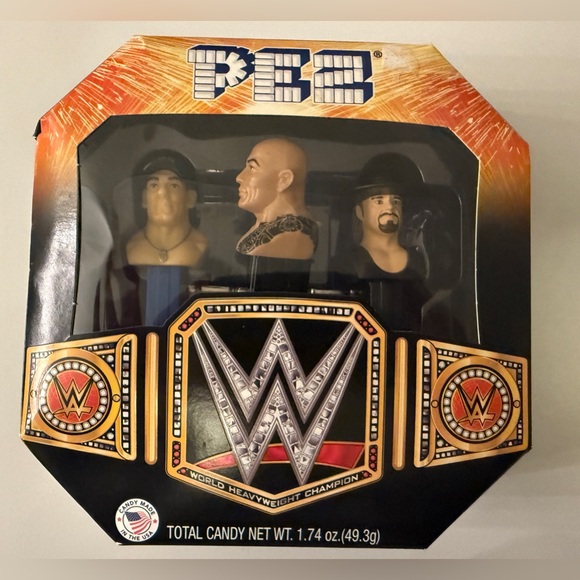WWE | Toys | Wwe World Heavyweight Pez Dispenser Gift Box Set | Poshmark
